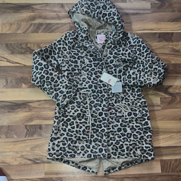 Levi's | Jackets & Coats | New Levis Leopard Aop Parka Coat | Poshmark